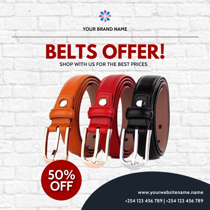 belts fashion sale template | PosterMyWall
