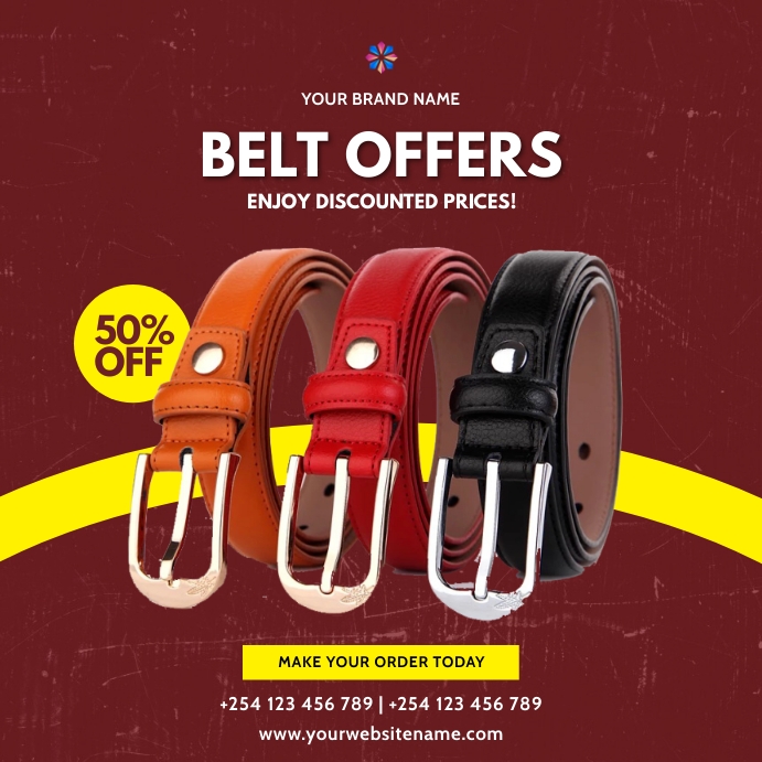 belts fashion sale template | PosterMyWall