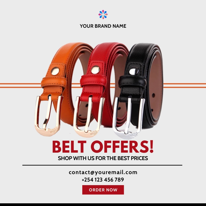 Copy of belts fashion sale template | PosterMyWall