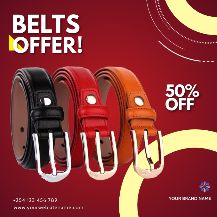 belts fashion sale template | PosterMyWall