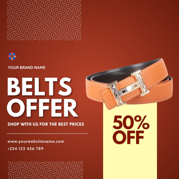 belts fashion sale template | PosterMyWall