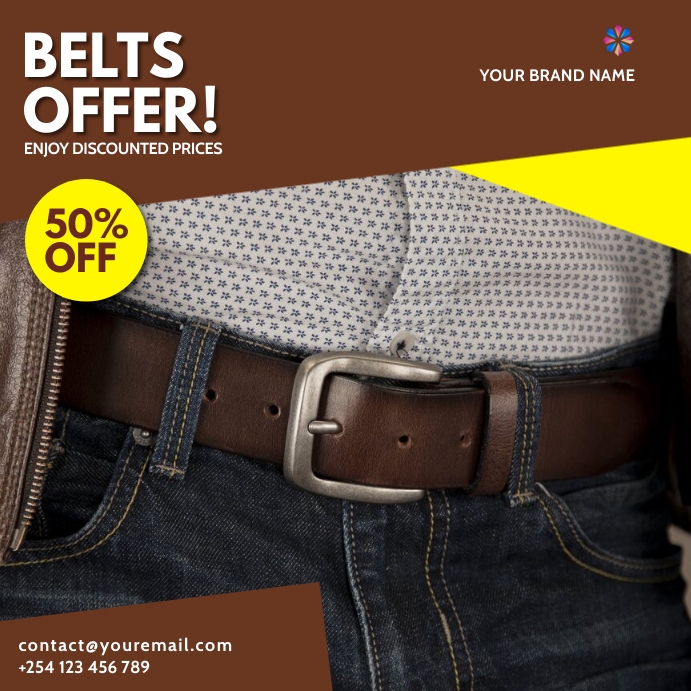 belts fashion sale template | PosterMyWall