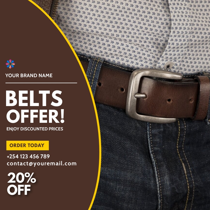 belts fashion sale template | PosterMyWall