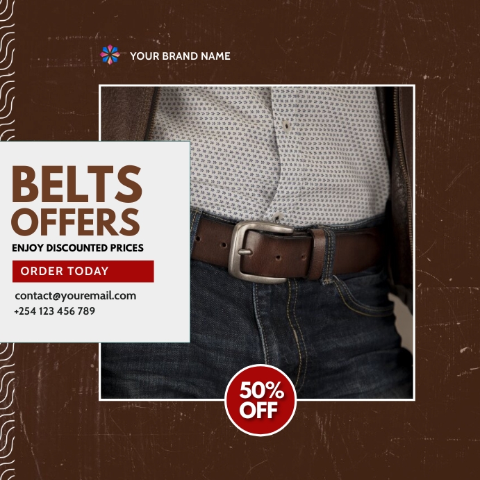 belts fashion sale template | PosterMyWall