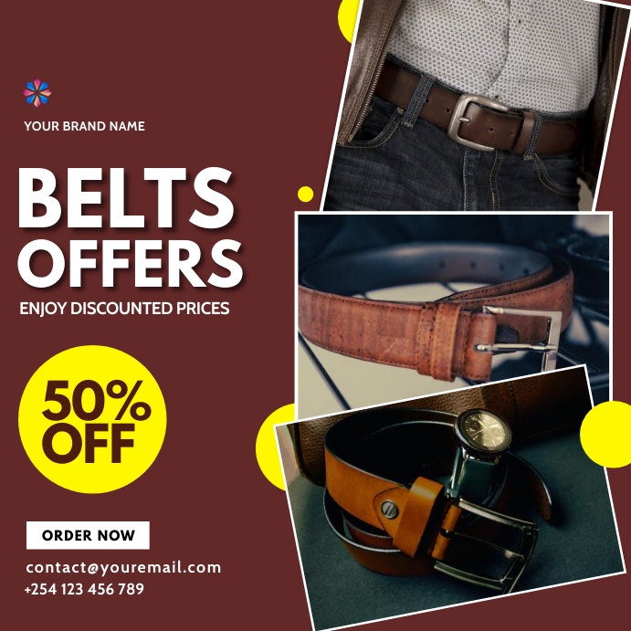 belts fashion sale template | PosterMyWall