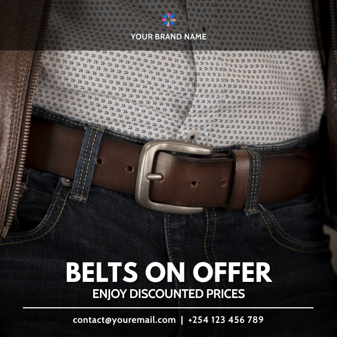 belts fashion sale template | PosterMyWall
