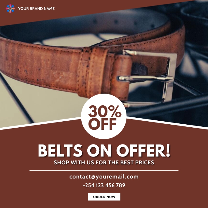 belts fashion sale template | PosterMyWall