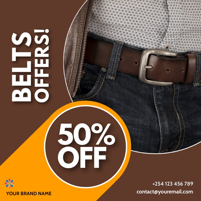 belts fashion sale template | PosterMyWall