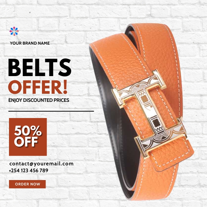 belts fashion sale template | PosterMyWall