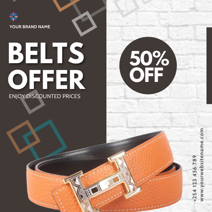 belts fashion sale template | PosterMyWall