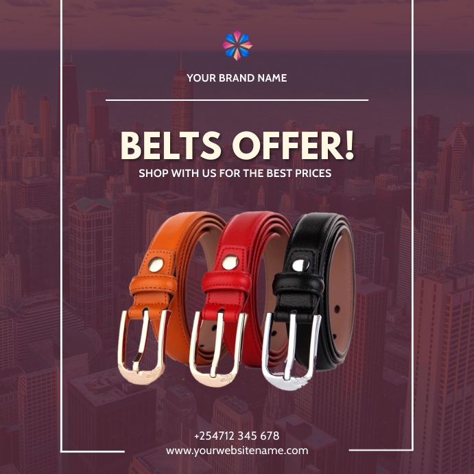 Copy of belts fashion sale template | PosterMyWall