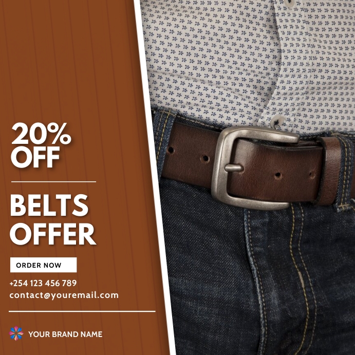 Copy of belts fashion sale template | PosterMyWall