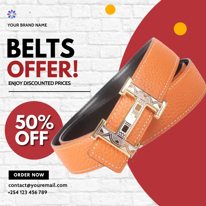Copy of belts fashion sale template | PosterMyWall