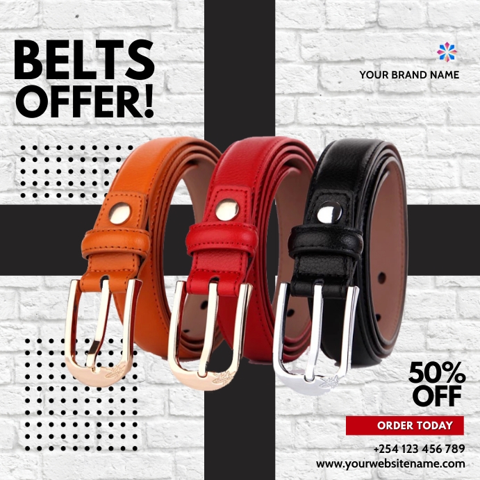 belts fashion sale template | PosterMyWall