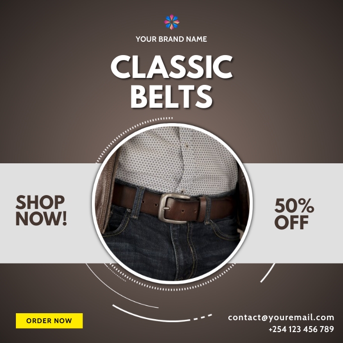 belts fashion sale template | PosterMyWall