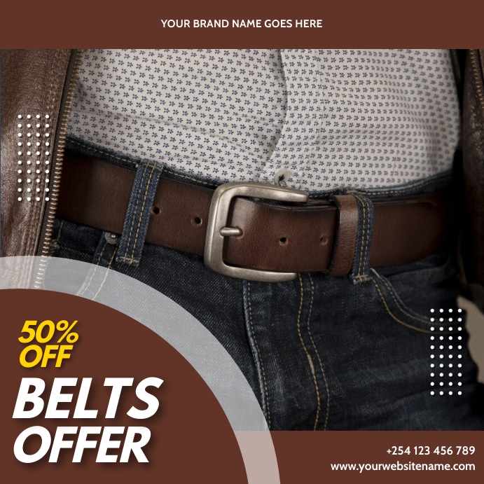 Copy of belts fashion sale template | PosterMyWall