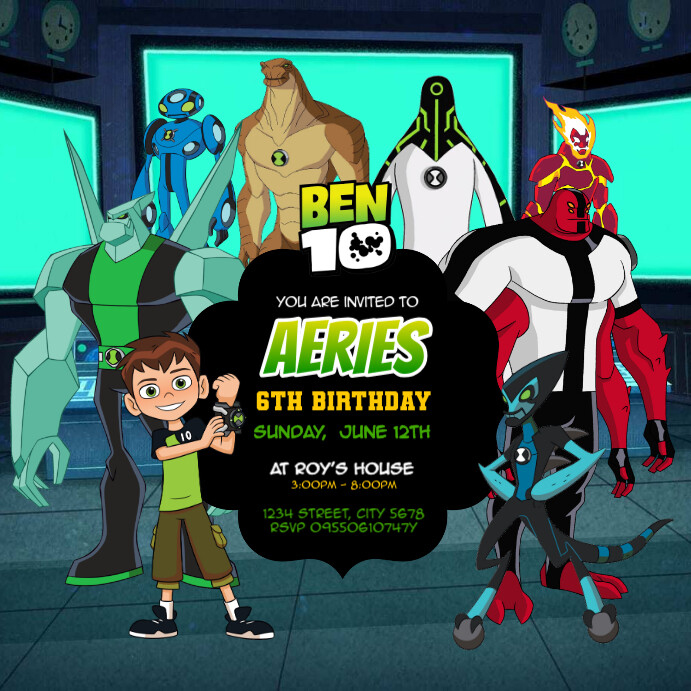 Copy of Ben 10 Birthday Template | PosterMyWall