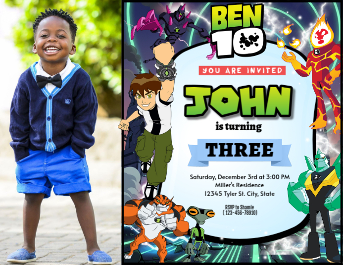 ben10 birthday Template | PosterMyWall