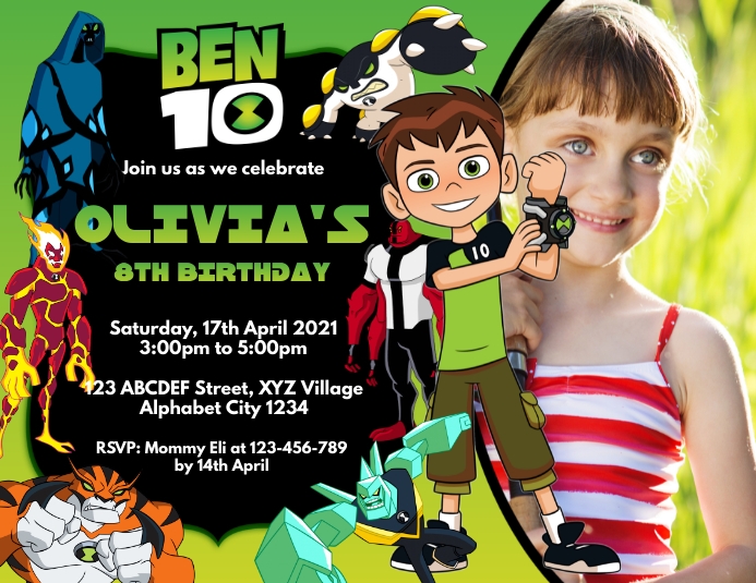 Ben10 Birthday Invitation Template | PosterMyWall