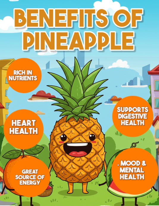 Benefist Of Pineapple Template | PosterMyWall