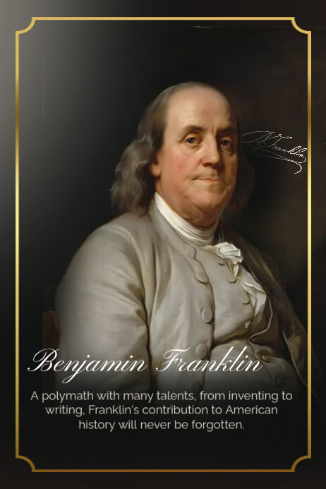Copy of Benjamin Franklin Day Poster | PosterMyWall