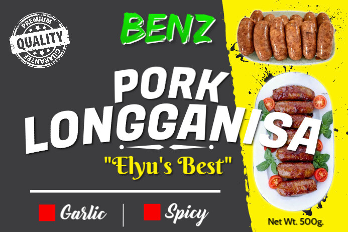Copy of BENZ Pork Longganisa | PosterMyWall