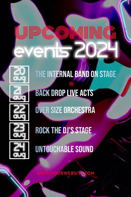 Berbasis Daftar Upcoming Event Poster Templat | PosterMyWall
