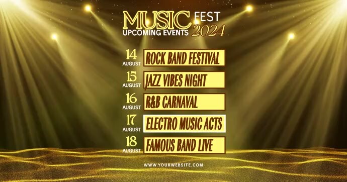 Berbasis Daftar Upcoming Events Gambar Bersam Template | PosterMyWall