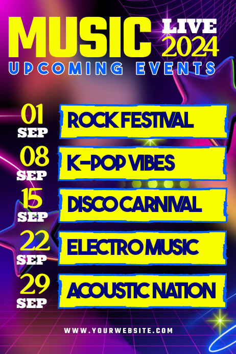 Berbasis Daftar Upcoming Events Poster Template | PosterMyWall