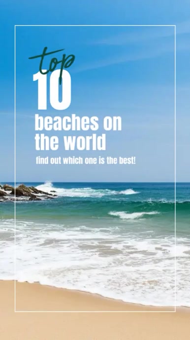 Best Beaches on the World Summer Story Template | PosterMyWall