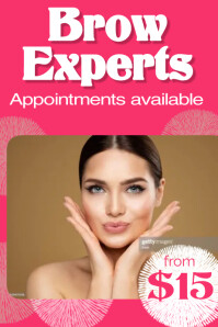 Best Brows Appointments available Template | PosterMyWall