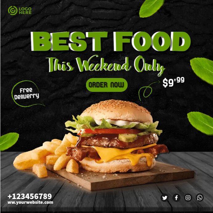 Best Burger Template | PosterMyWall
