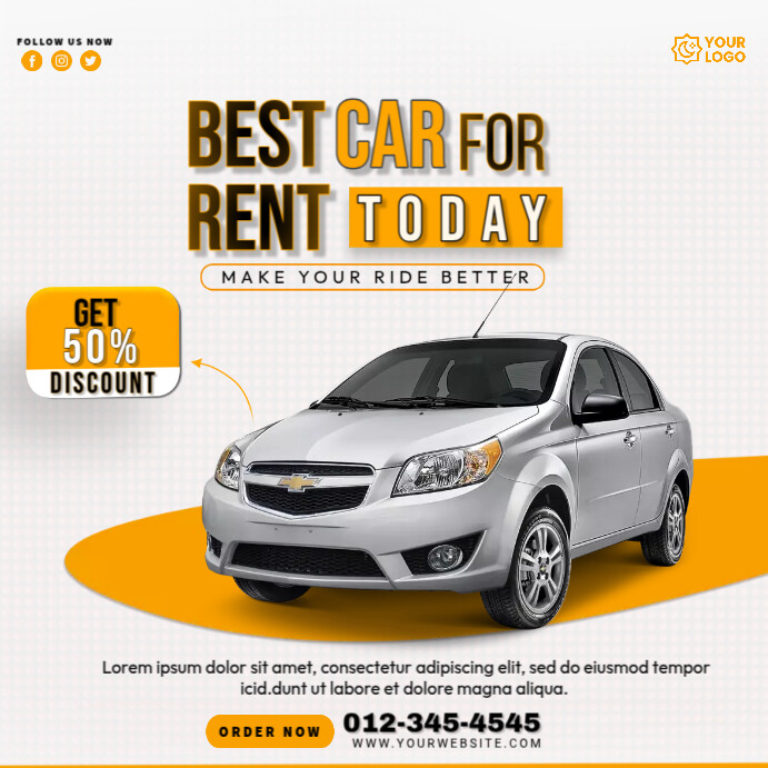 Copy of Best Car For Rent | PosterMyWall