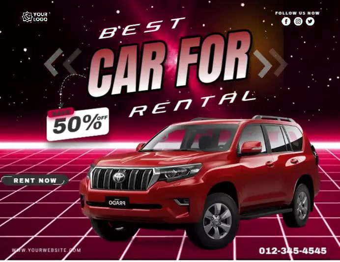 Copy of Best Car For Rent Video Ads | PosterMyWall