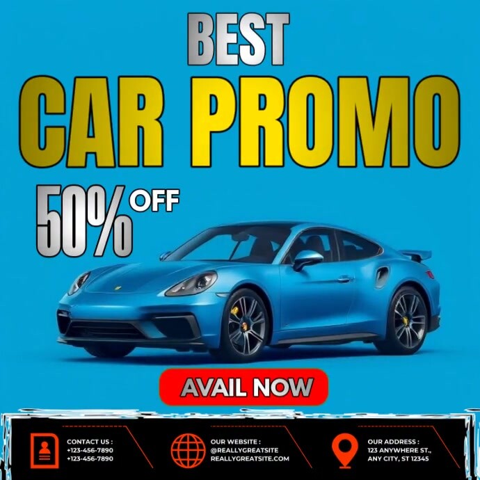 Best Car Promo Template | PosterMyWall
