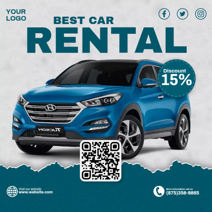 Best Car Rental Ads Template | PosterMyWall