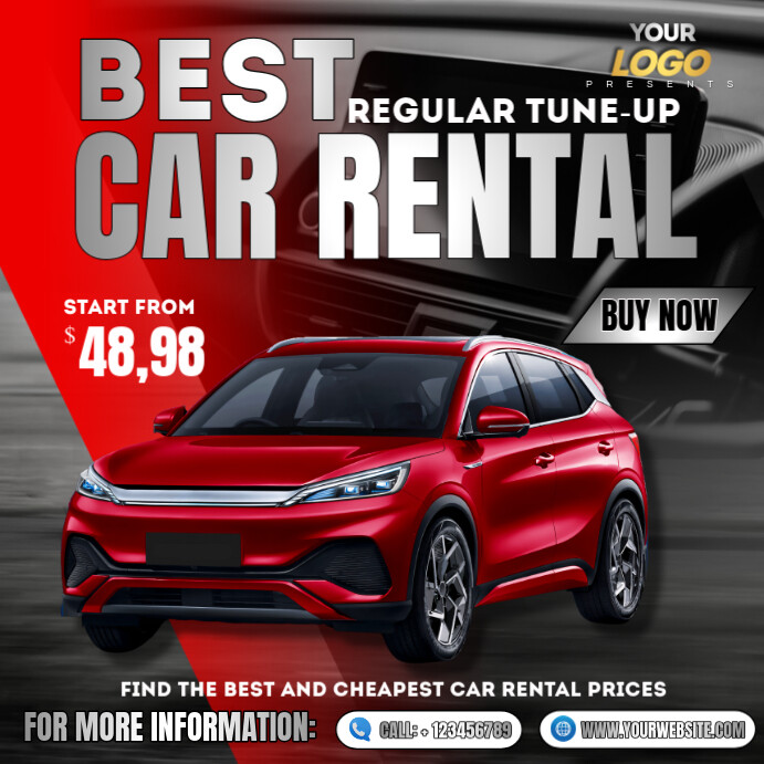 Best Car Rental Template | PosterMyWall