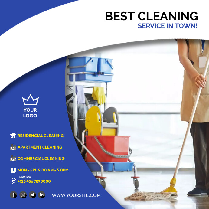 Best cleaning service in town Template | PosterMyWall