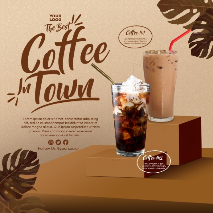 Modèle Best Coffee | PosterMyWall