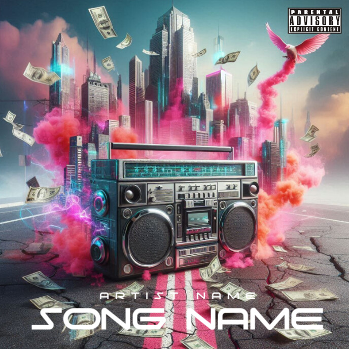 Best Cover Album Music Art Trap Mixtape Rap Album Cover Template ...