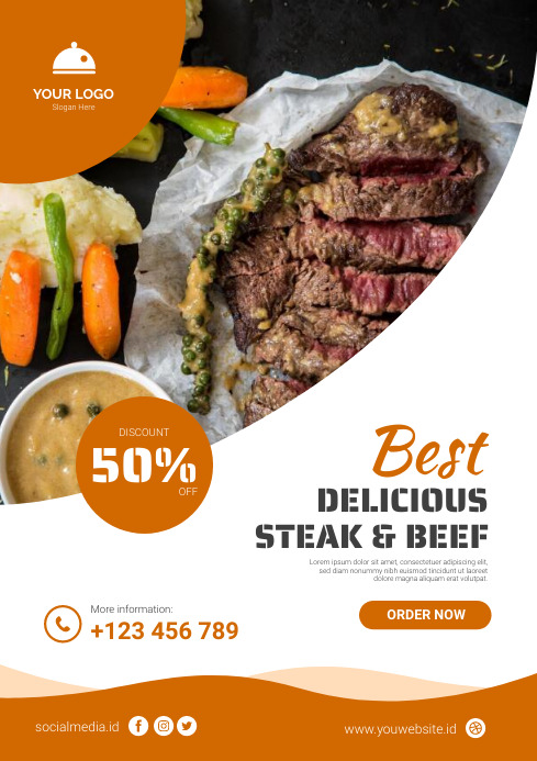 Copy of Best Delicious Steak and Beef Poster | PosterMyWall