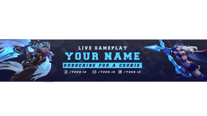 best editable youtube banner for gaming 2048x1152 Template | PosterMyWall