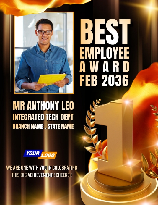Copy of Best Employee Award Flyer Design | PosterMyWall
