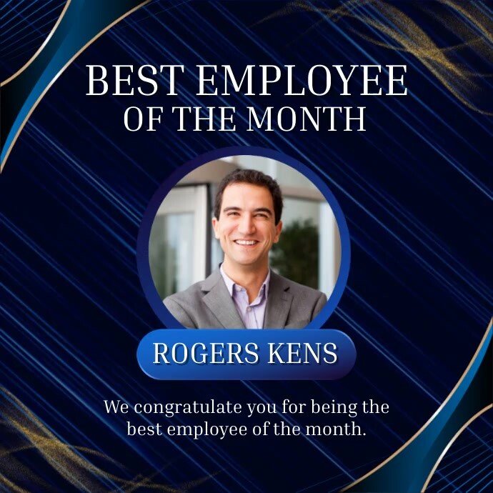 Best Employee of the Month Template | PosterMyWall