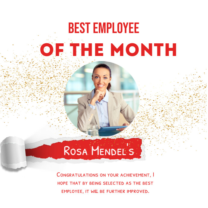 Best employee of the month Template | PosterMyWall