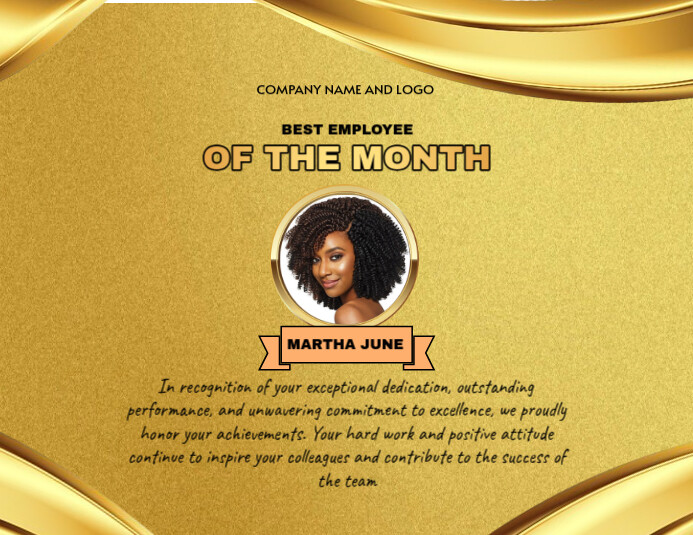 Best employee of the month flyer Templat | PosterMyWall
