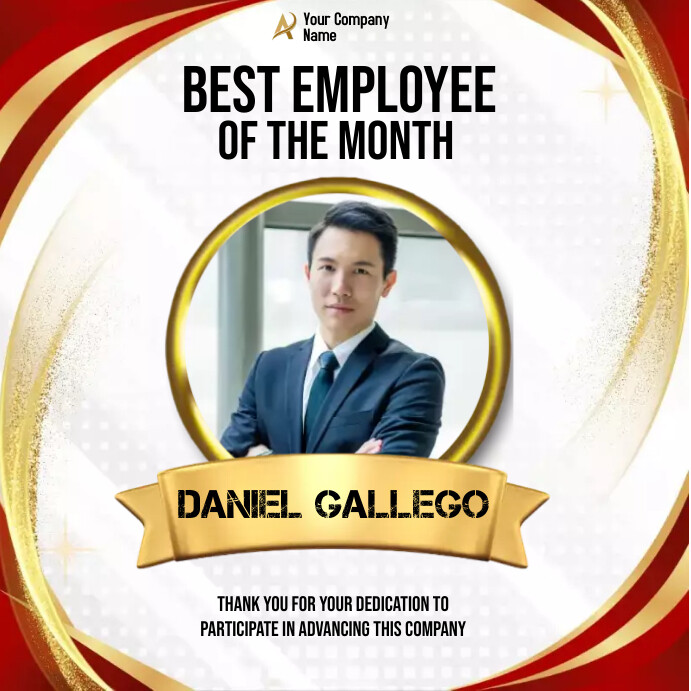 Copy of BEST EMPLOYEE OF THE MONTH INSTAGRAM POST | PosterMyWall