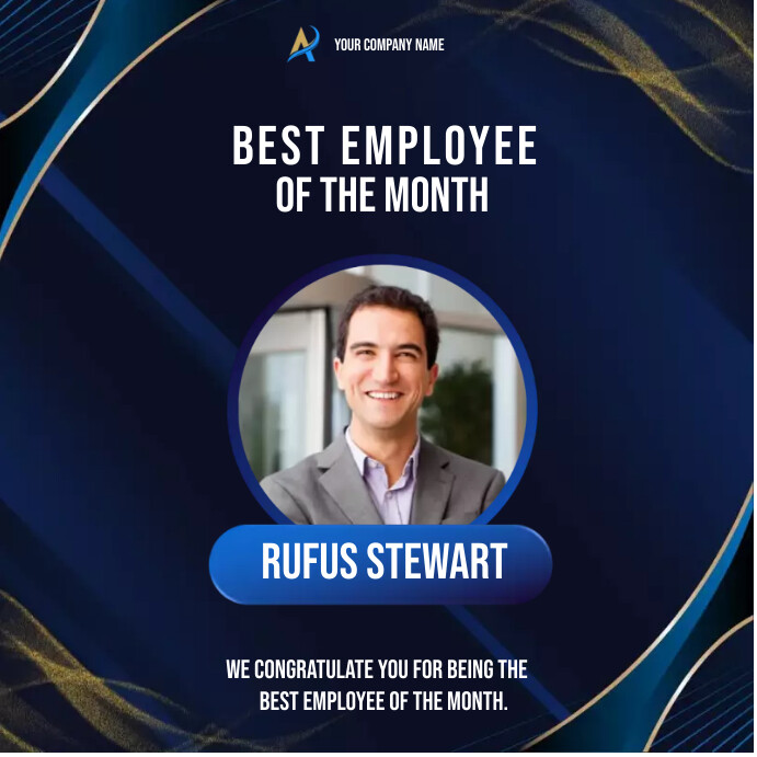 Plantilla de BEST EMPLOYEE OF THE MONTH INSTAGRAM POST | PosterMyWall