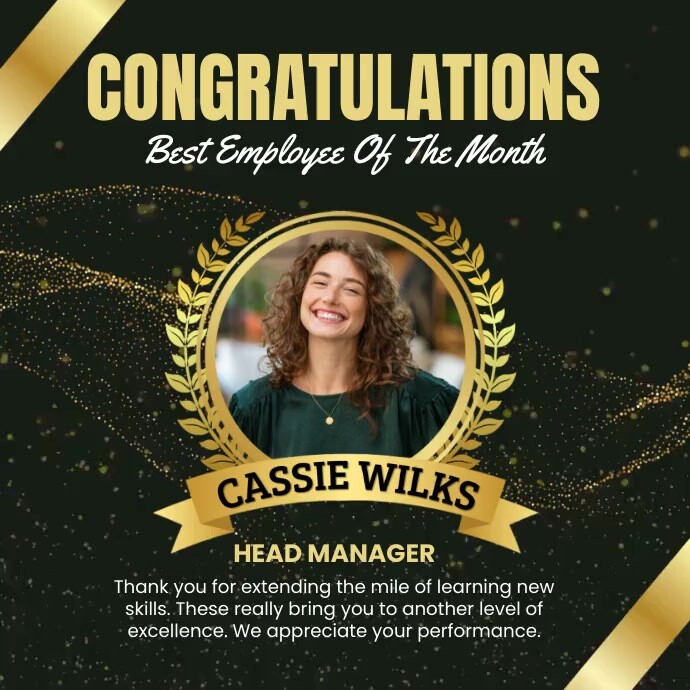 Best Employee of the Month Poster Template | PosterMyWall