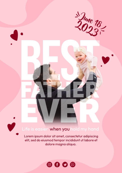 Best Father Ever Template | PosterMyWall